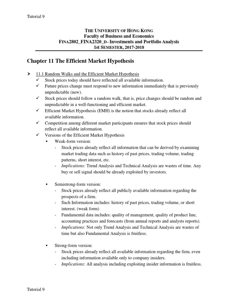 D - Tutorial 9 (Solutions) | Download Free PDF | Technical Analysis ...