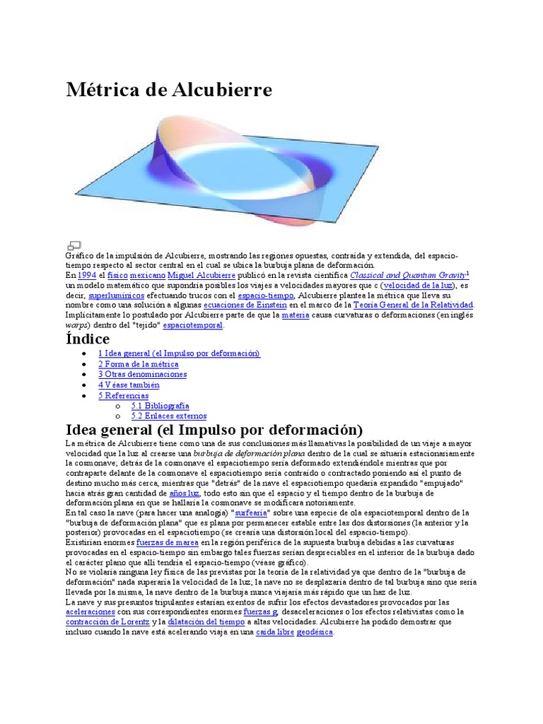 Métrica de Alcubierre | PDF | Cosmología Física | Física Matemática