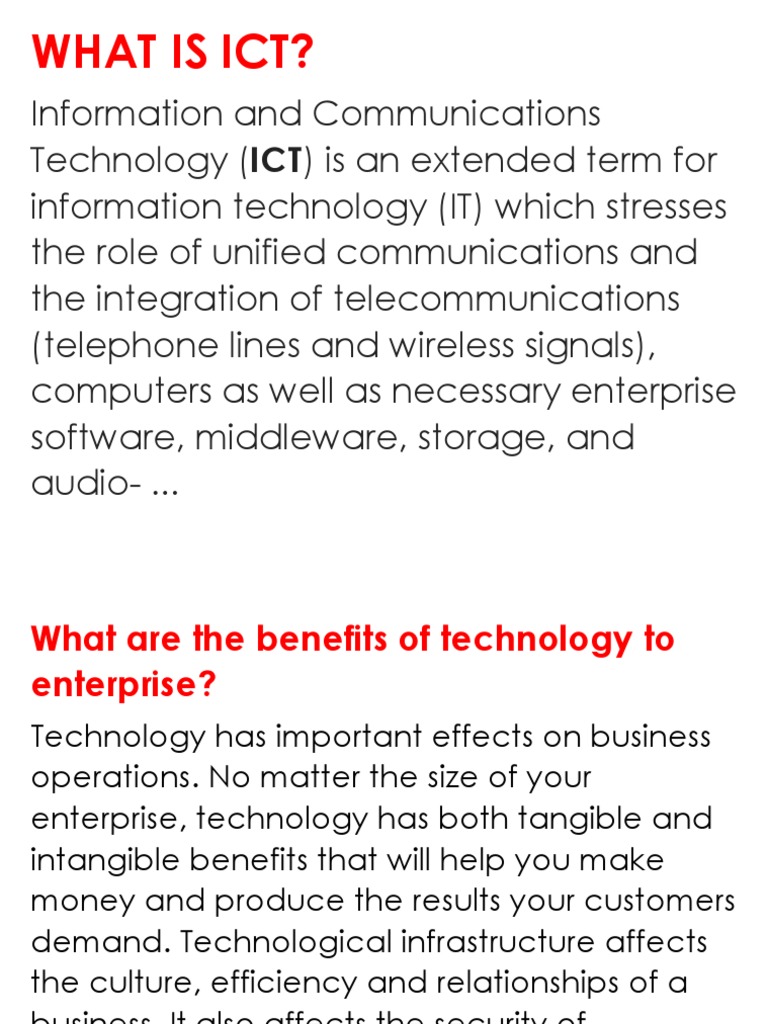 What Is Ict | PDF