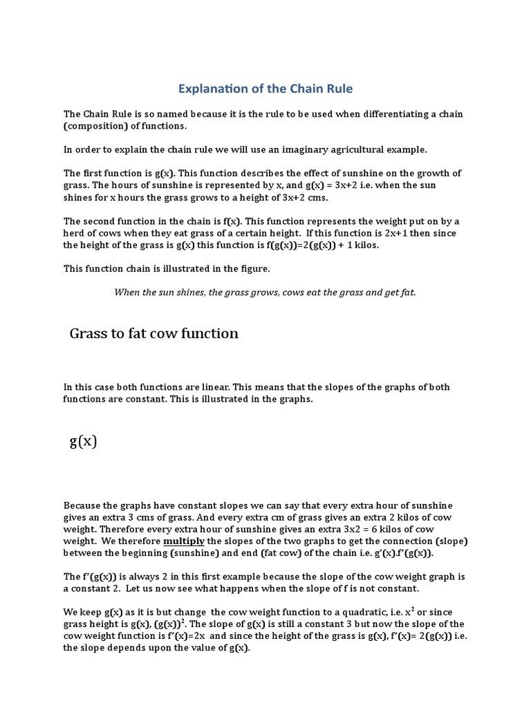 Explanation of The Chain Rule | PDF | Derivative | Function (Mathematics)