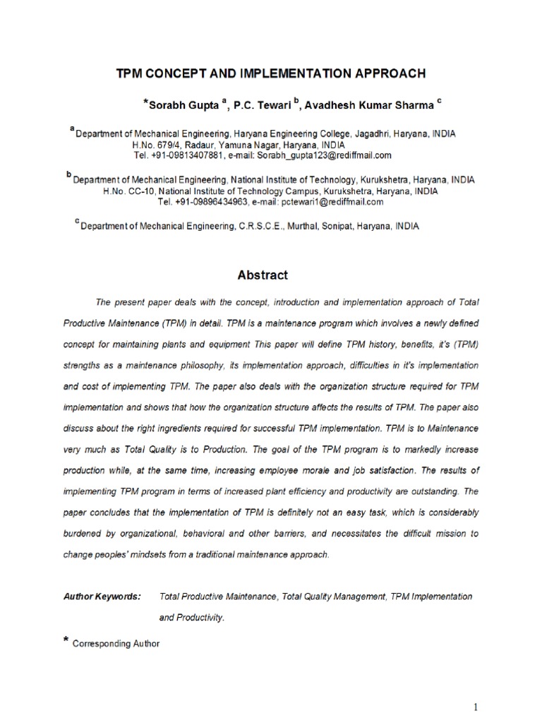 Tpm Concept Pdf