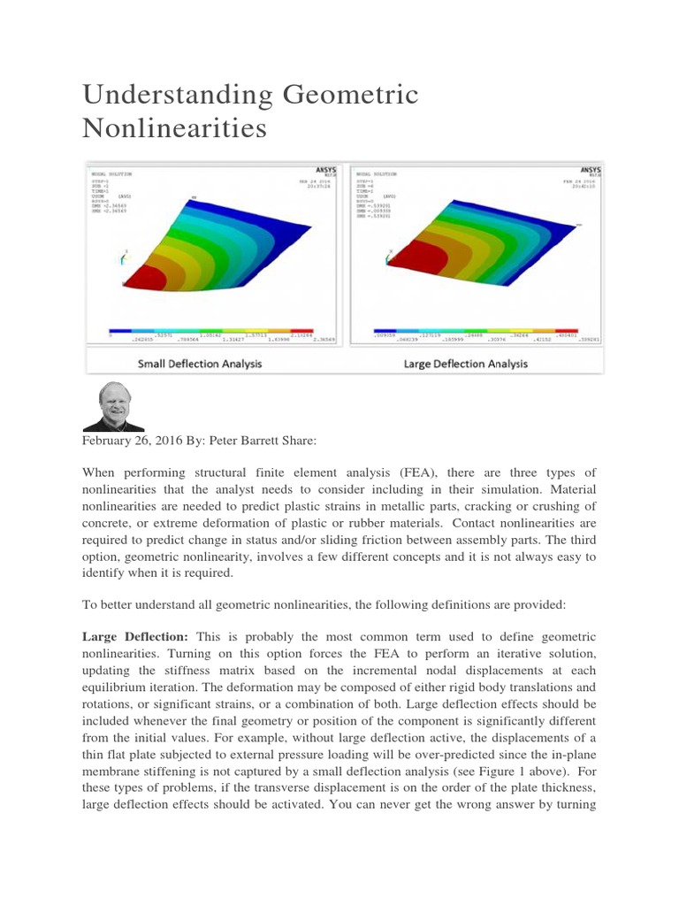 Understanding Geometric Nonlinearities | PDF | Deformation (Mechanics ...