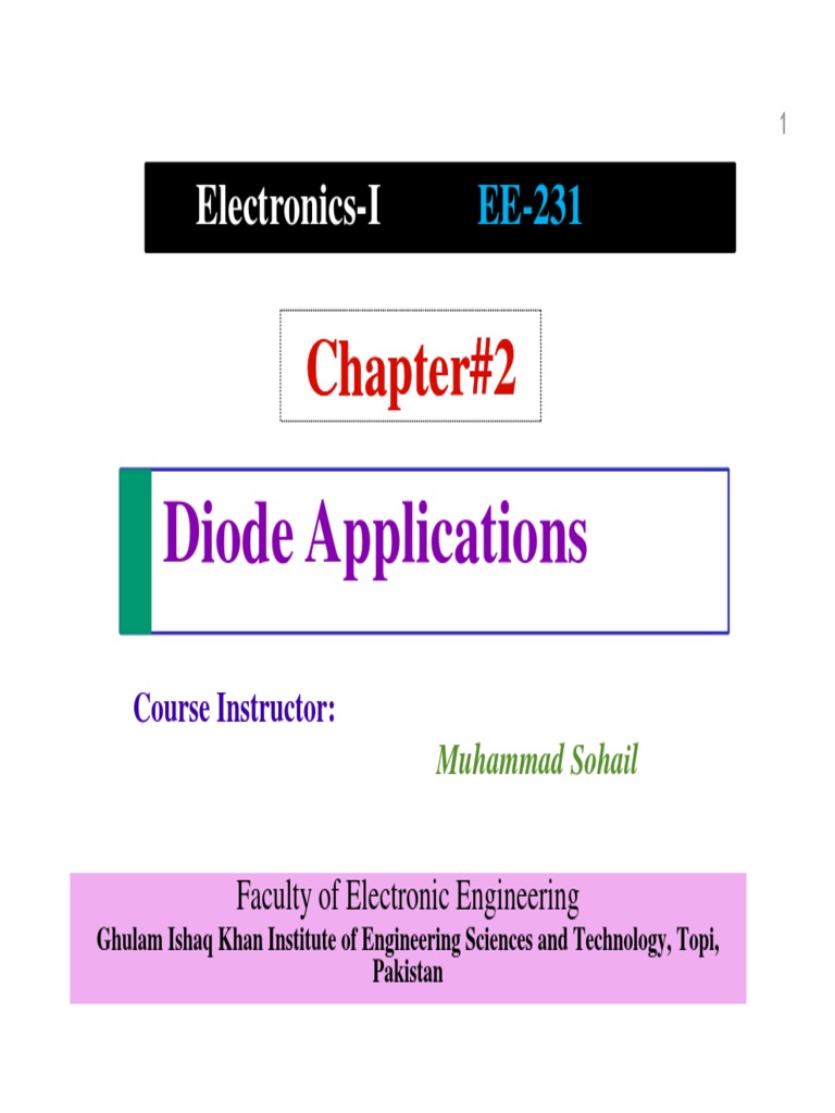 CH t#2 CH t#2 Chapter#2 Chapter#2: Diode Applications | PDF | Diode | Rectifier