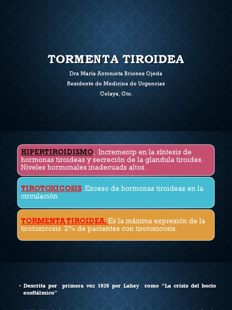 Tormenta Tiroidea | PDF | Cabeza y cuello humanos | Medicina CLINICA