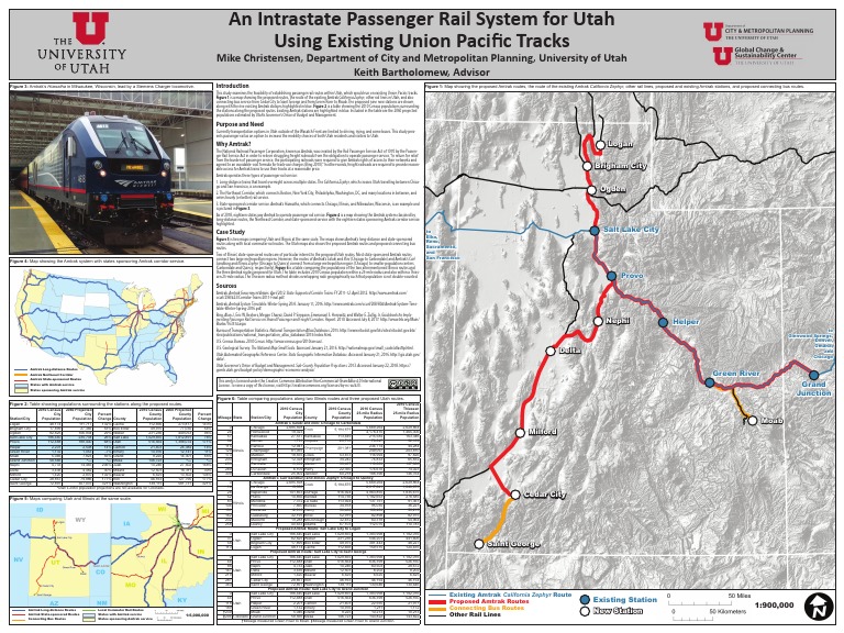 Proposed Intercity Train Routes in Utah | PDF | Amtrak | Utah