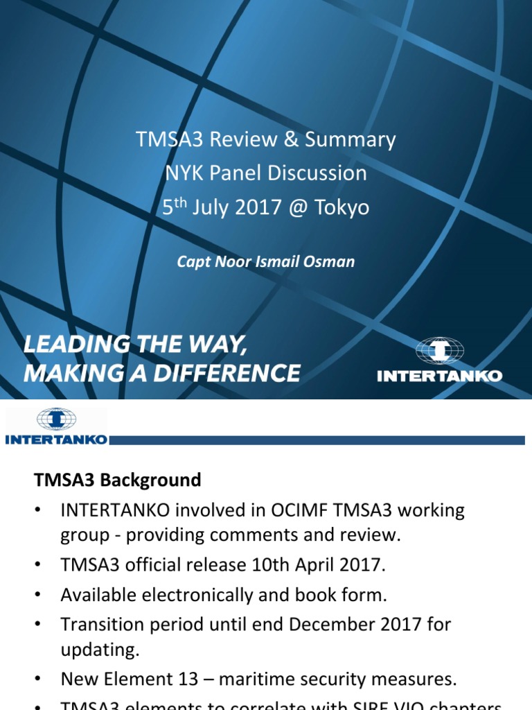 TMSA3 Review Summary: Key Changes and Best Practices | PDF | Computer ...