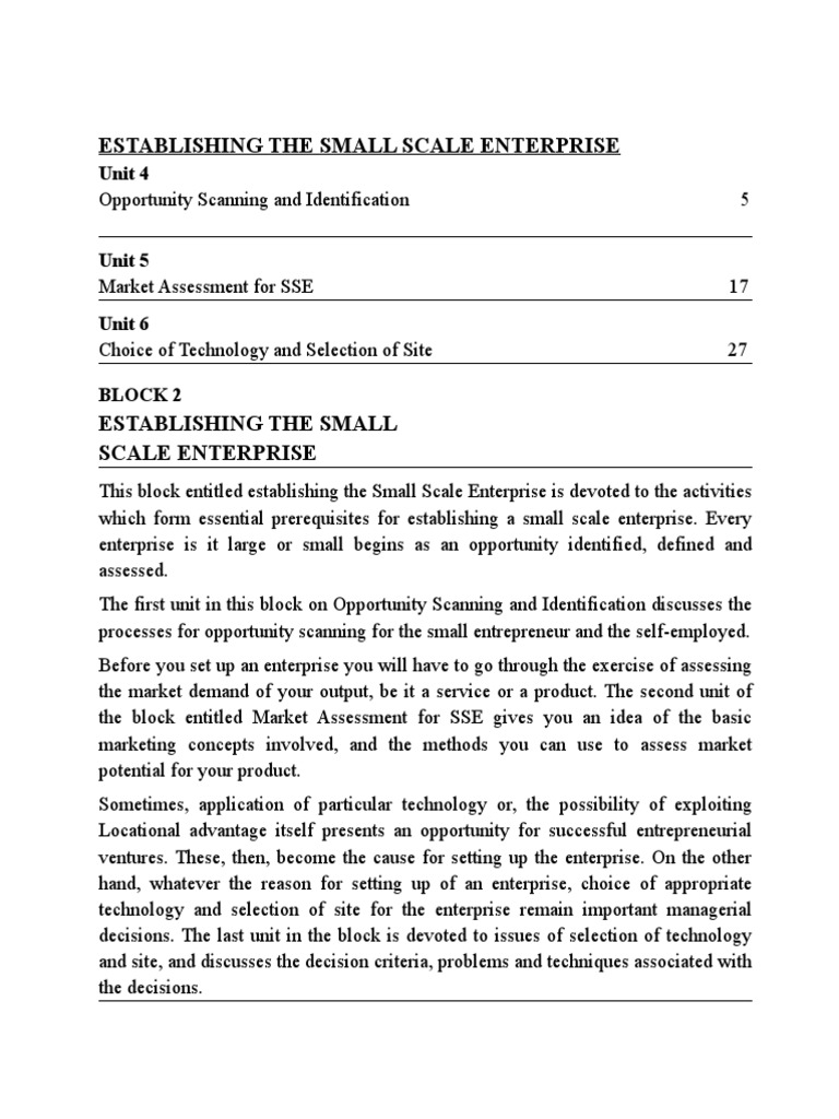 Opportunity Scanning for Entrepreneurs | PDF | Entrepreneurship | Swot ...