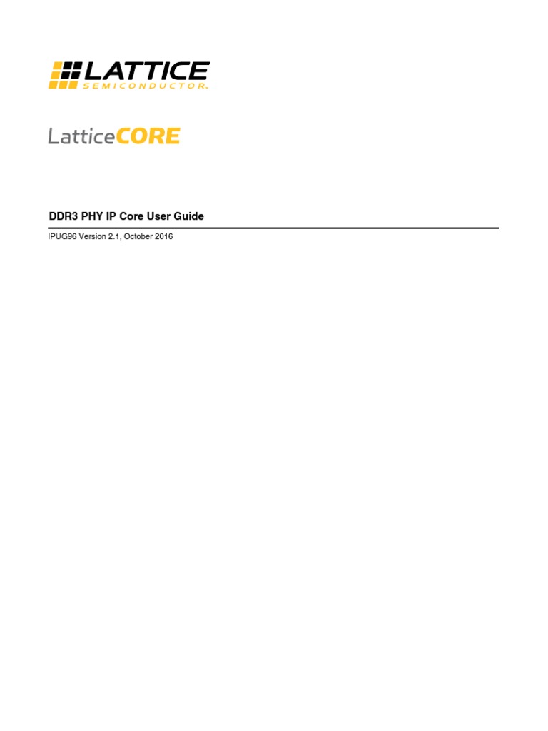 DDR 3 PH Yip Core Users Guide | Download Free PDF | Input/Output | Field Programmable Gate Array
