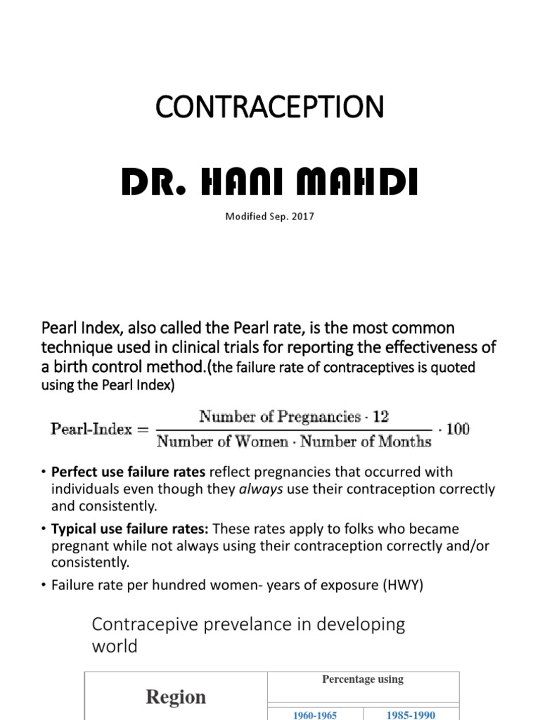 Contraception 2017 Pdf Birth Control Menstruation