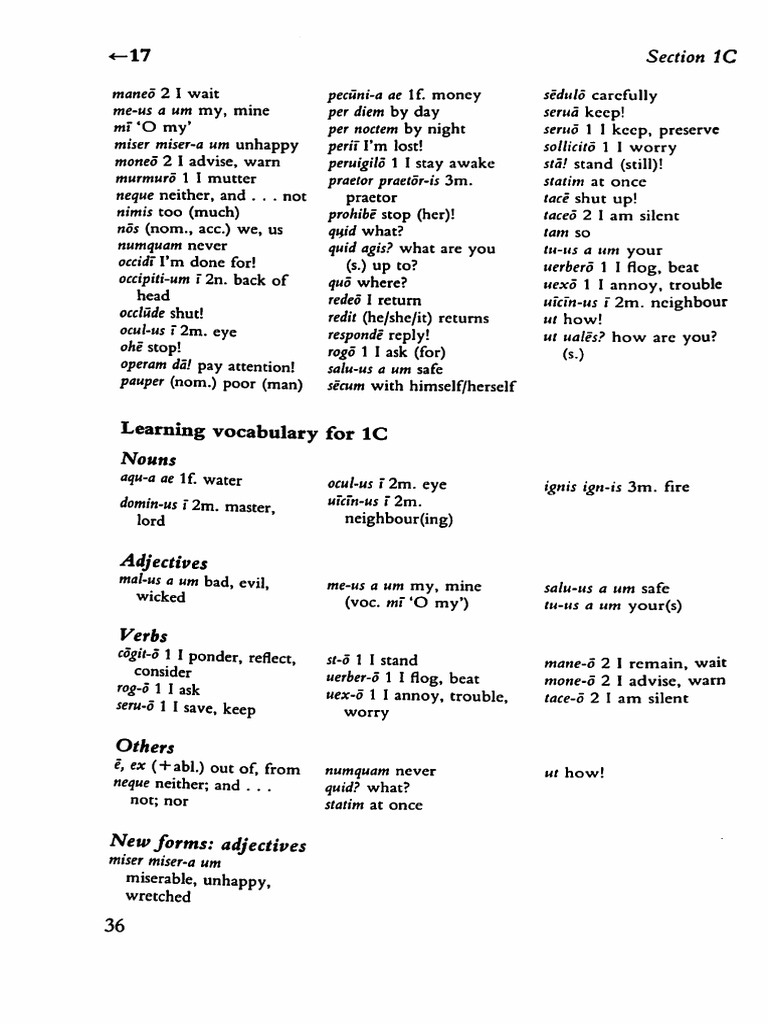 Reading Latin 036 To 055 | PDF