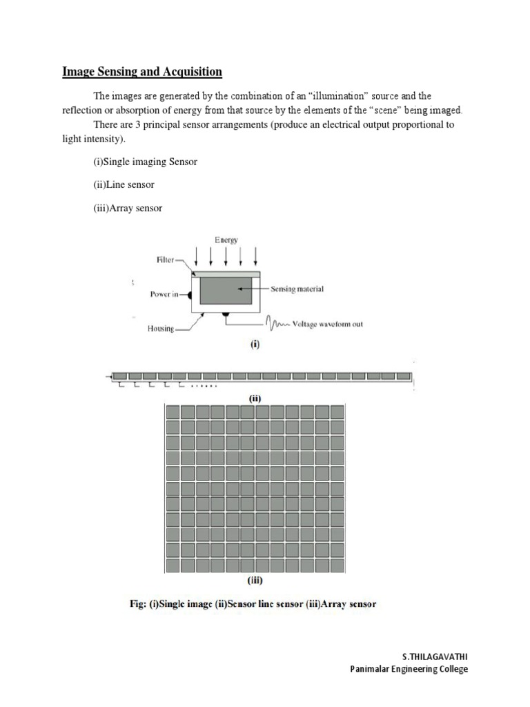 Image Sensing and Acquisition | Download Free PDF | Sensor | Light