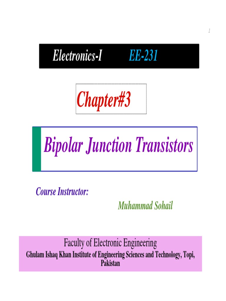 CH #3 CH #3 Chapter#3 Chapter#3: Bipolar Junction Transistors | PDF | Bipolar Junction ...