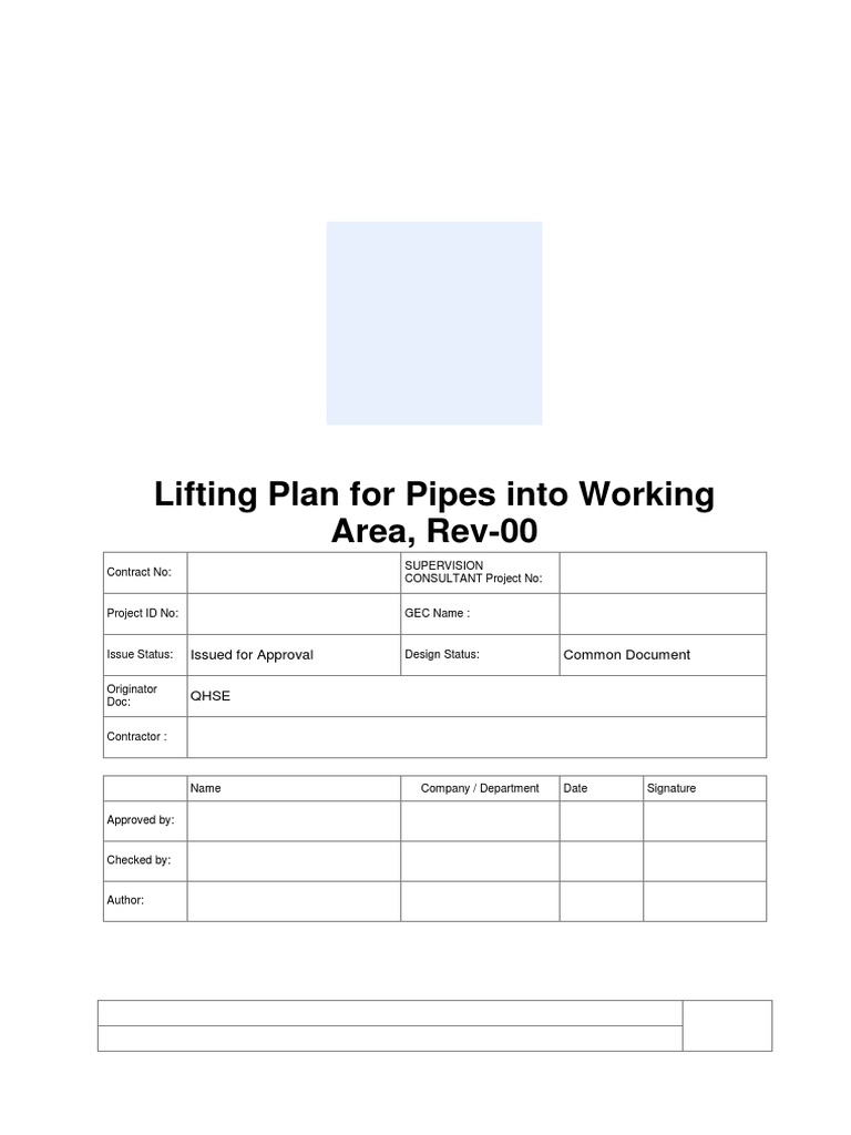 Lift Plan For Pipe DI VC | Download Free PDF | Crane (Machine) | Business
