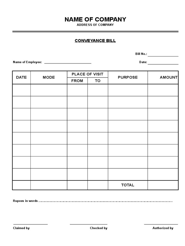 51 Conveyance Claim Format | PDF