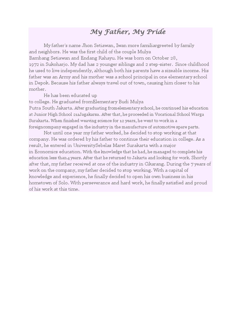 My Father | PDF | Wellness