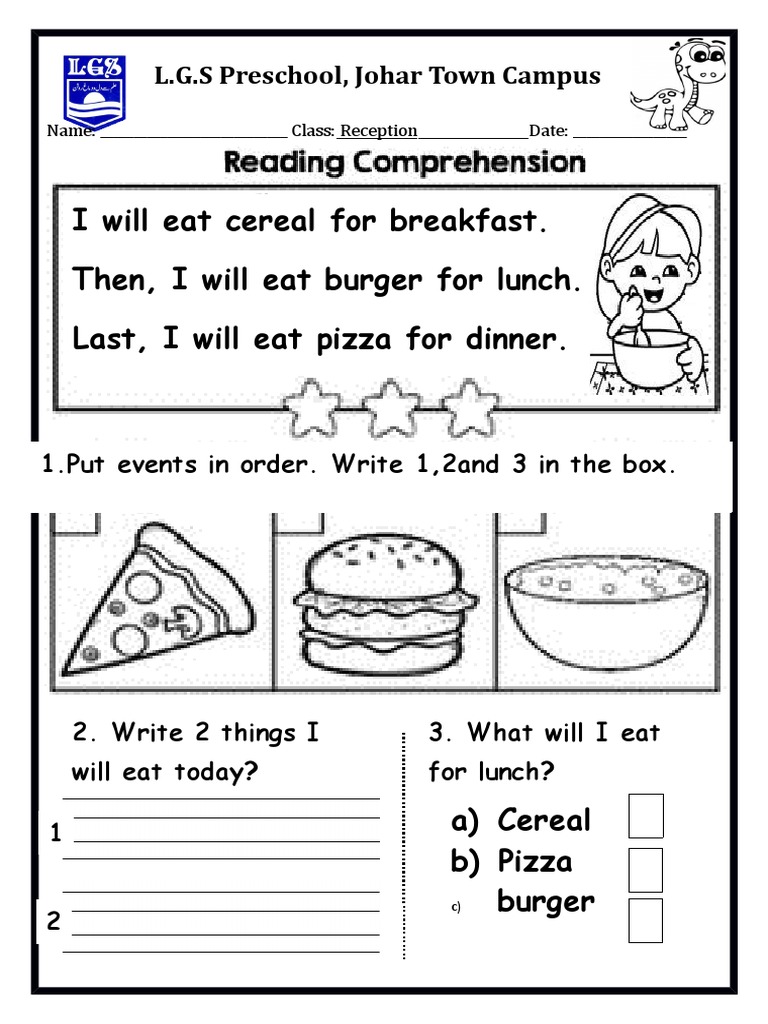 Food Comprehension | PDF