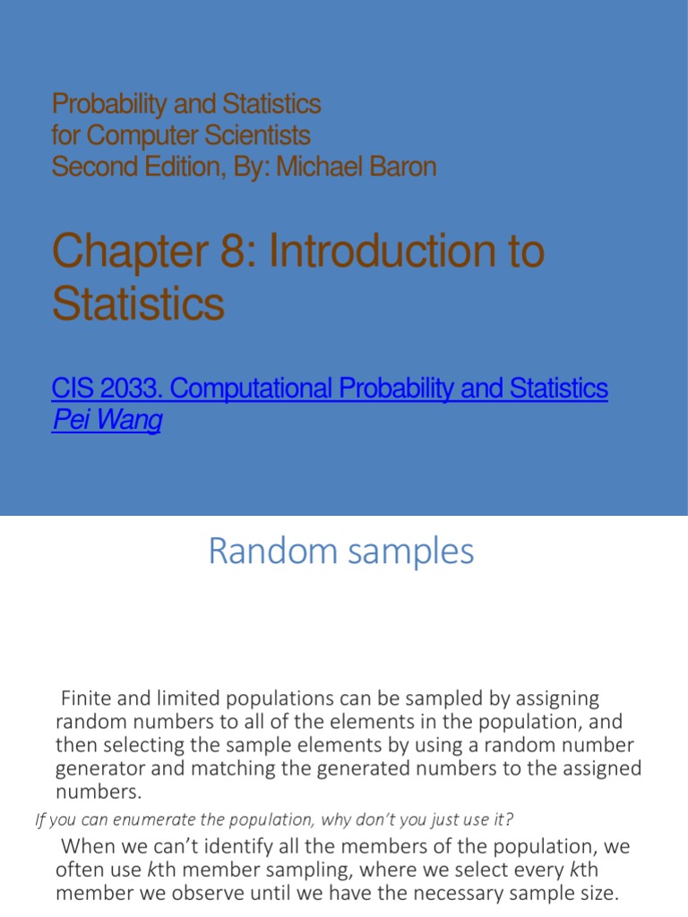 Chapter 08 Statistics 2 | PDF | Quantile | Estimator