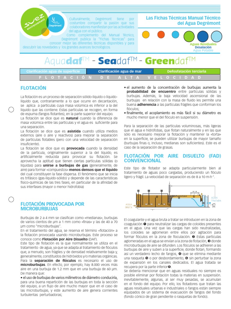 04 Ficha Manual Tecnico Degremont Esp N 4 Aquadaf BD | PDF | Aguas ...