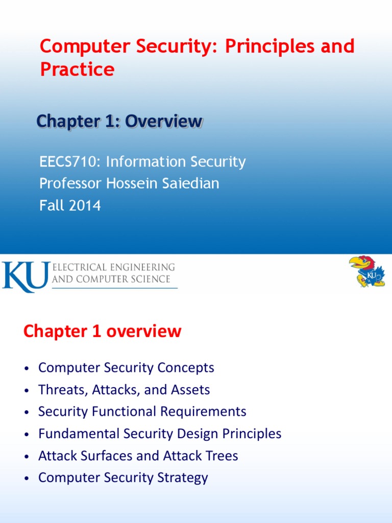 Computer Security: Principles and Practice: Chapter 1: Overview | PDF ...