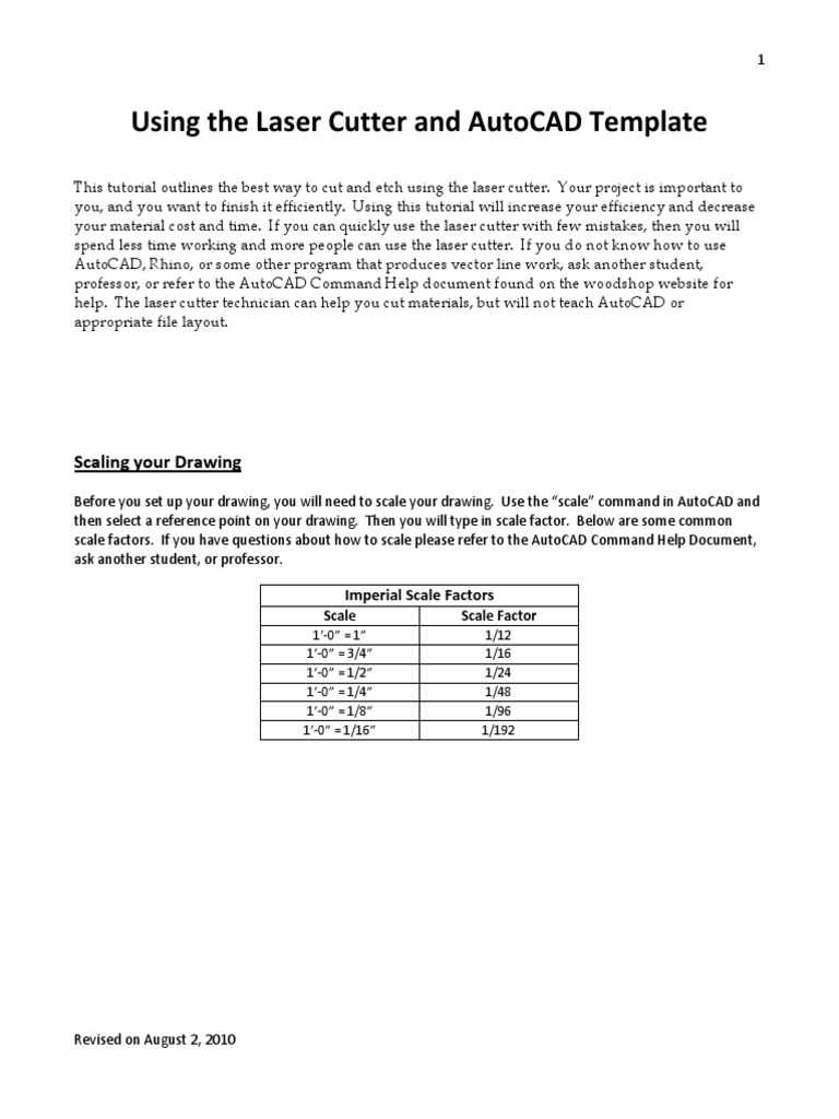 AutoCAD Laser Cutting Tutorial Guide | PDF | Plastic | Auto Cad