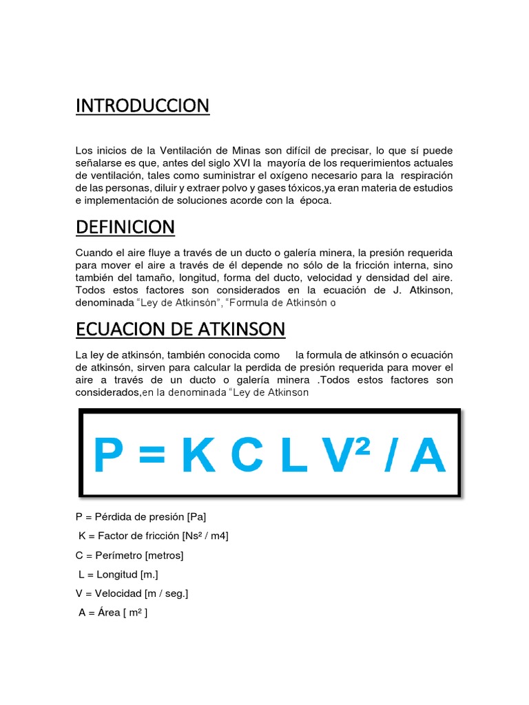 Ecuación de Atkinson y Pérdida de Presión | PDF | Tubería (transporte ...