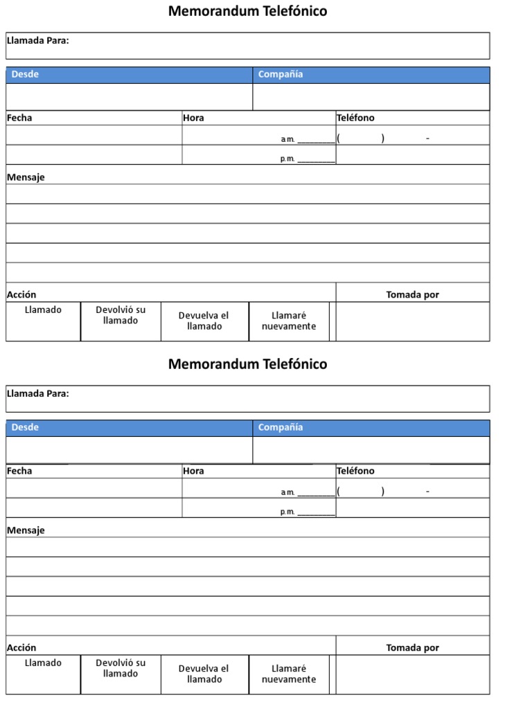 Memorandum Telefonico | PDF