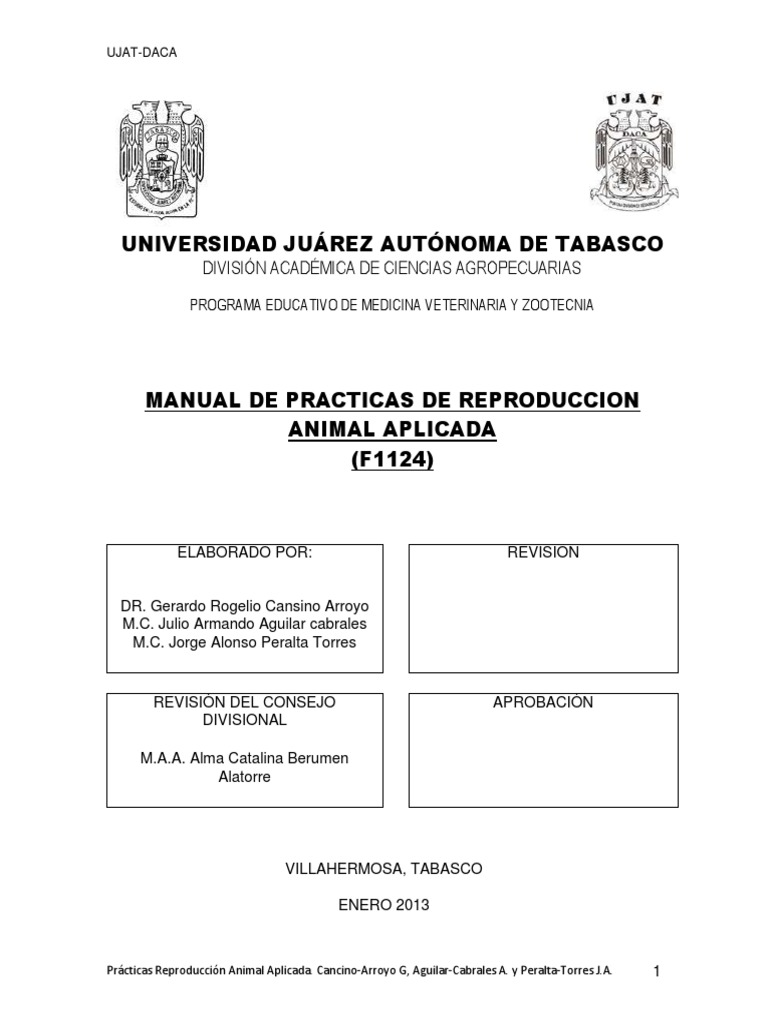 F1124 Manual de Practicas de Reproduccion Animal Aplicada | PDF | Útero | El embarazo