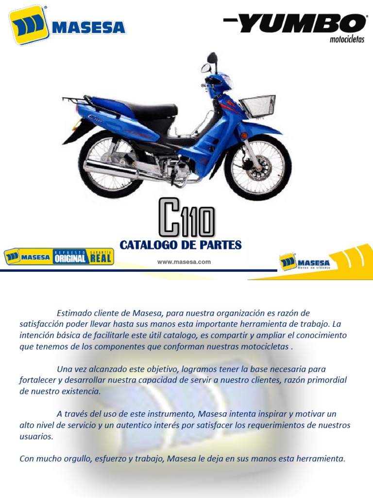 Catálogo de Partes Yumbo C110 | PDF | Partes de vehículo | Tornillo