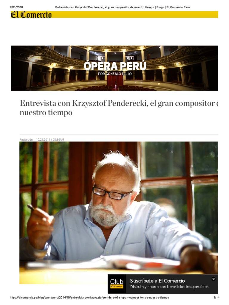 Krzysztof Penderecki Entrevista 4 PDF | PDF | Musica romantica | Ópera