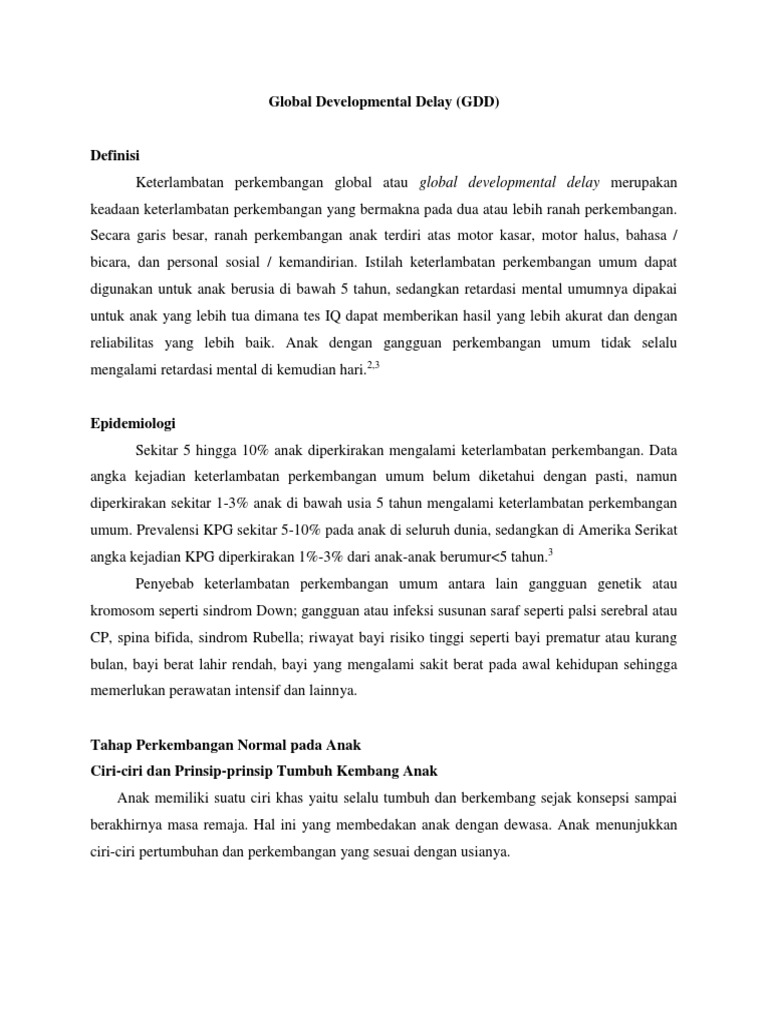 Global Developmental Delay | PDF