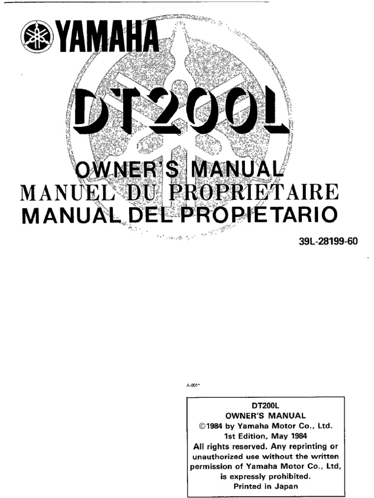 1985 DT200 L | PDF