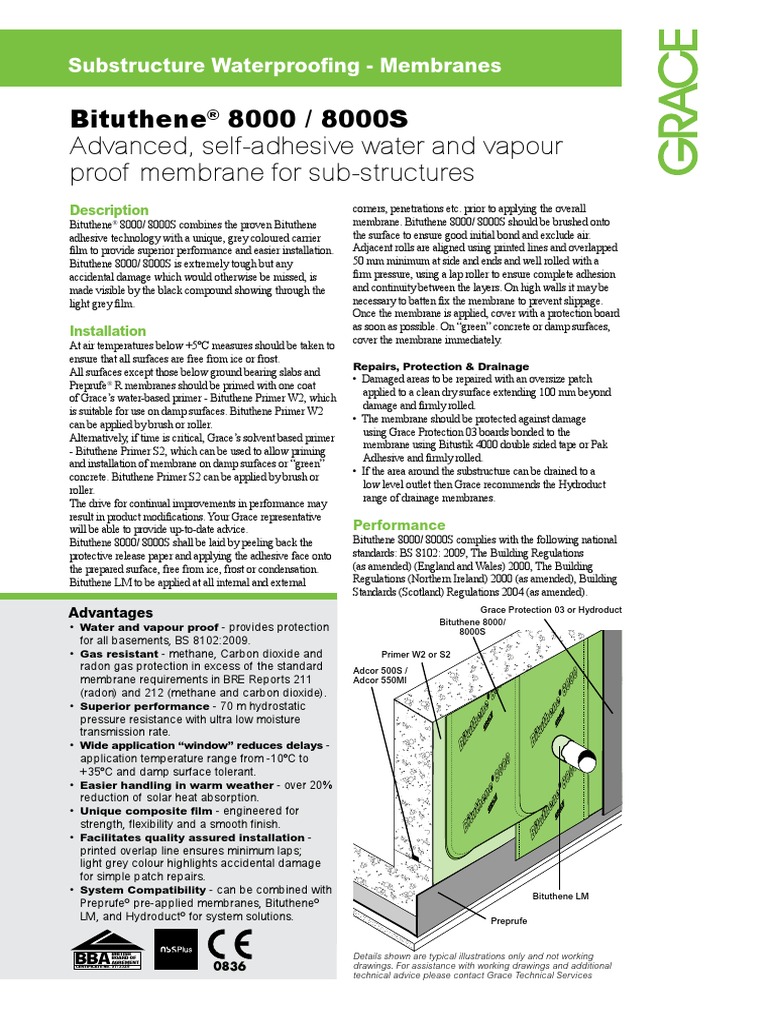 Advanced, Self-Adhesive Water and Vapour Proof Membrane For Sub ...