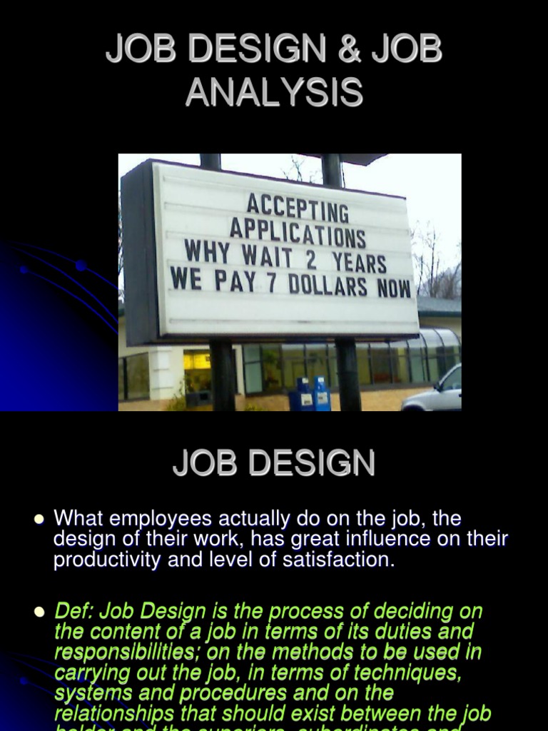 Job Design vs. Job Analysis Explained | PDF | Employment | Business