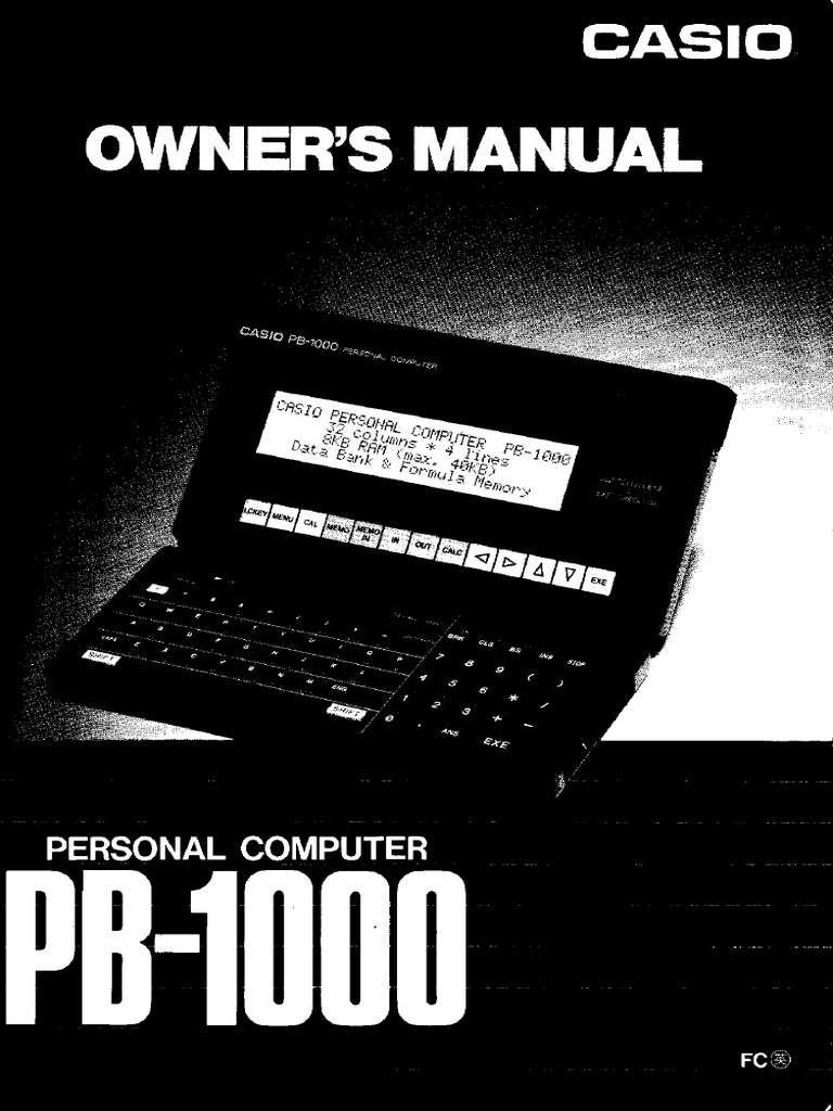 Casio PB-1000 en User Manual | PDF