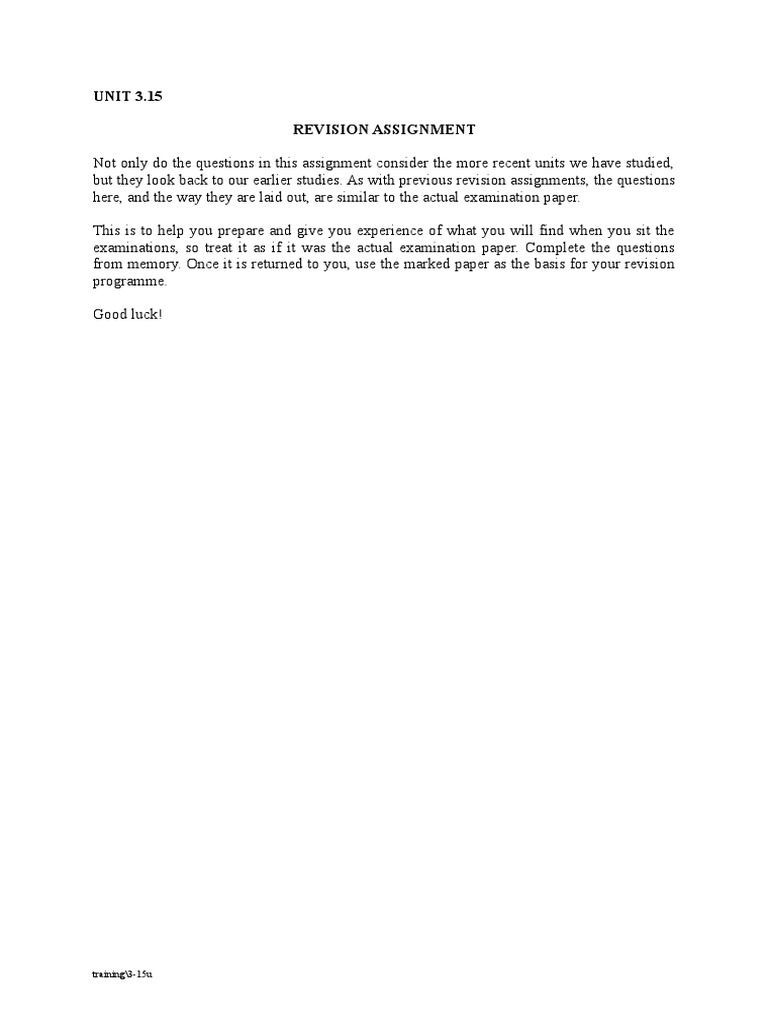 CBASE Exam Revision Assignment | PDF