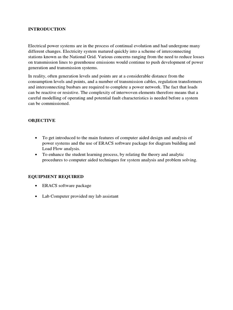 Eracs Report | PDF | Ac Power | Electric Power Transmission