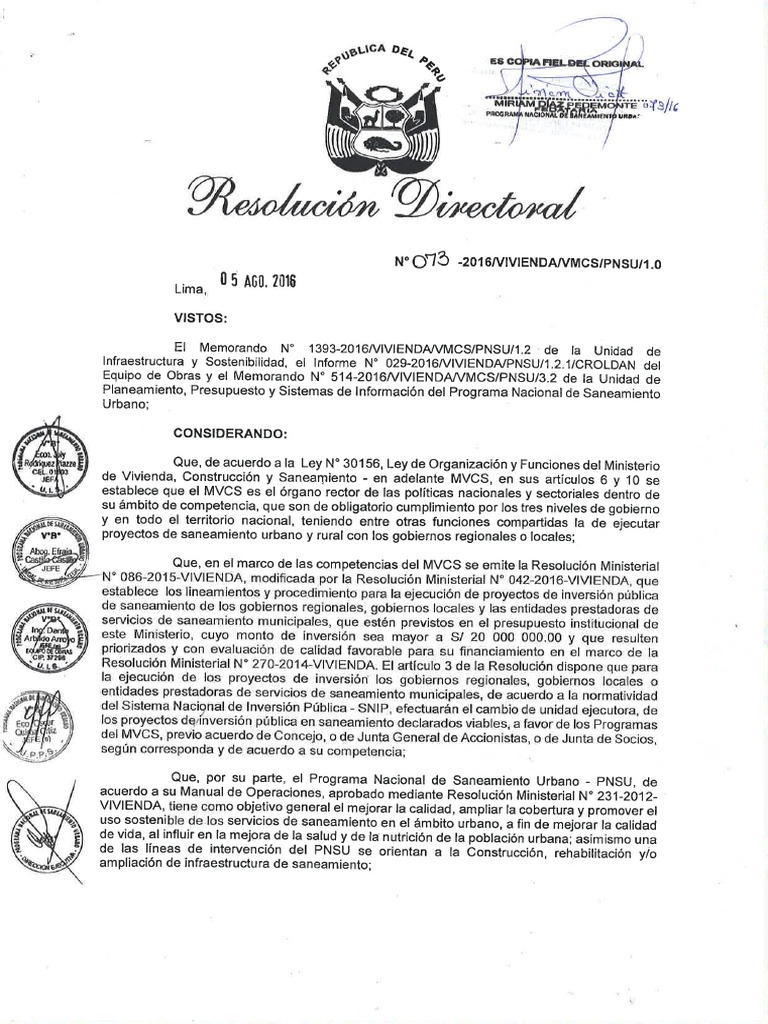 RD 073 2016 Pnsu PDF | PDF