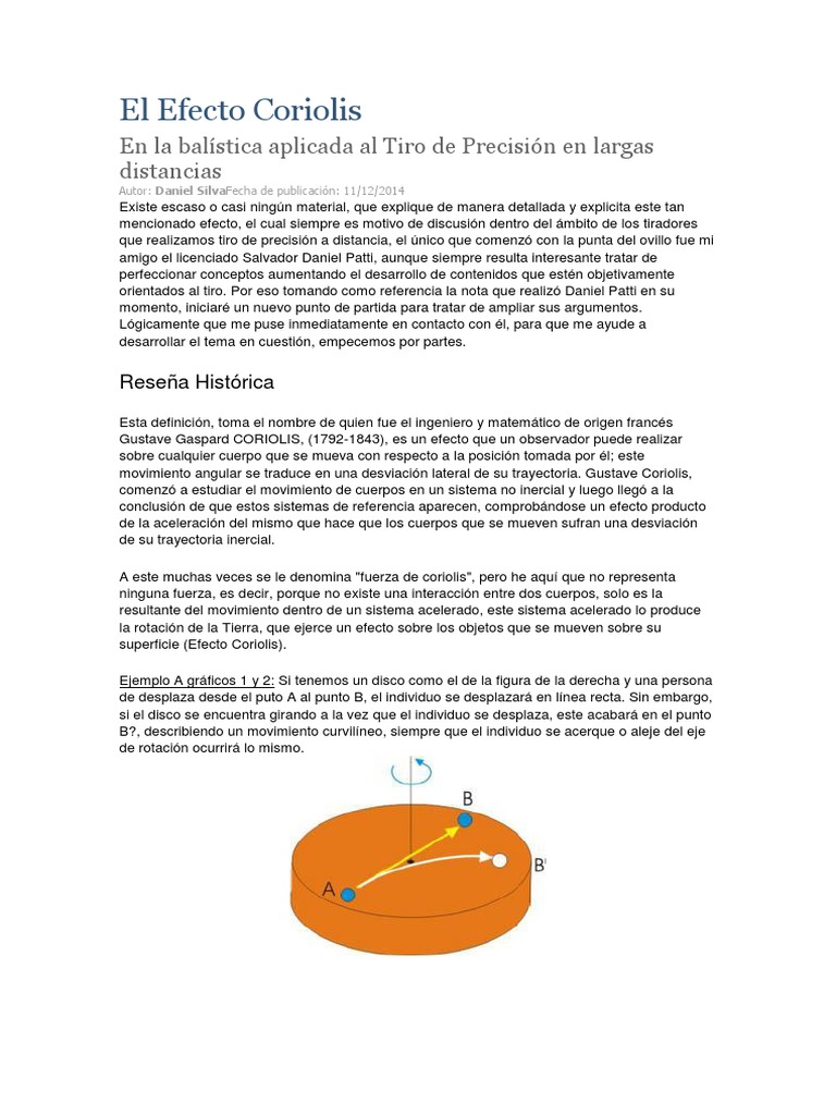 Hoja De Trabajo Sobre El Efecto Coriolis Aire Circundante