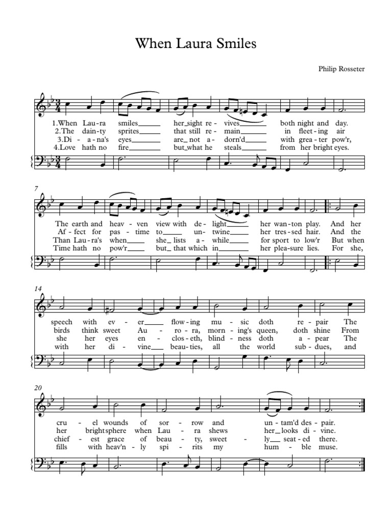 Rosseter When Laura Smiles - Nathan Edition | PDF