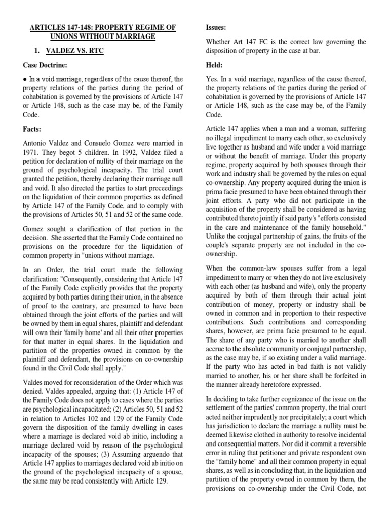 Articles 147-176 - Persons Cases | Download Free PDF | Concurrent ...