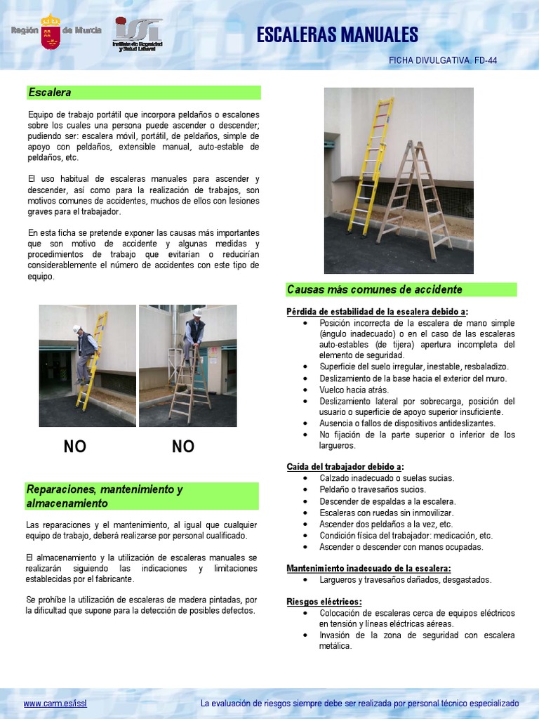Manual Escaleras Manuales FD-44 PDF | PDF