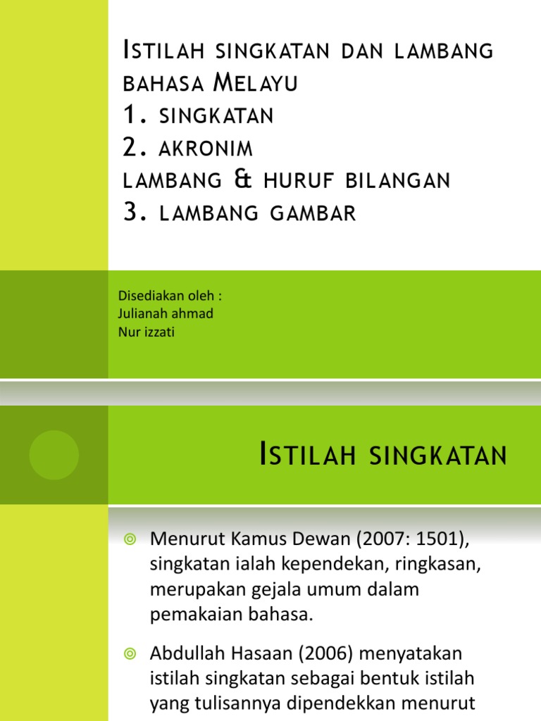 Dokumen - Tips Istilah Singkatan Dan Lambang Bahasa Melayu | PDF