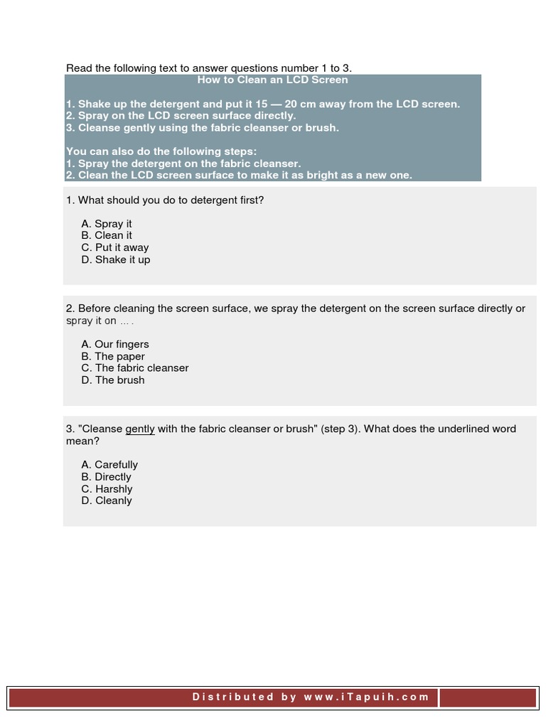 Latihan Soal Procedure Text | PDF | Biscuit | Refrigerator