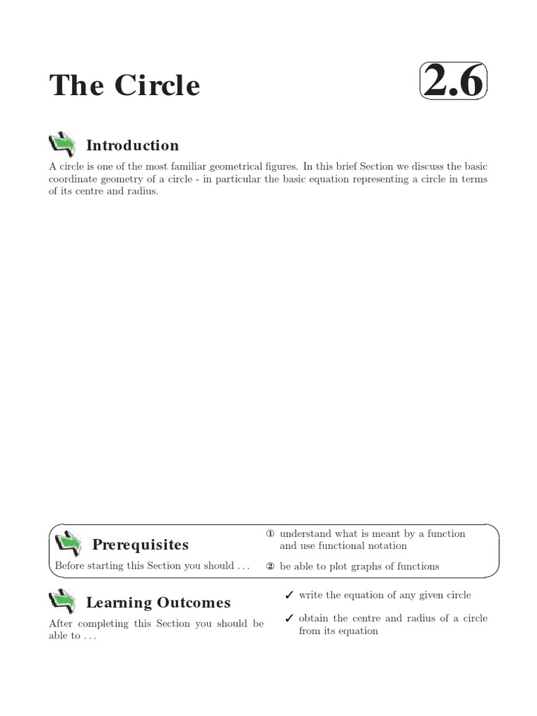 2 6 Circle-2 | PDF | Circle | Equations