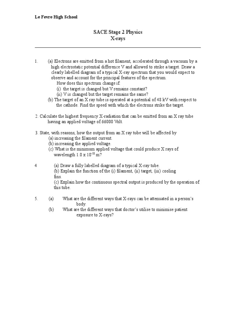 X Ray Worksheet For Kindergarten