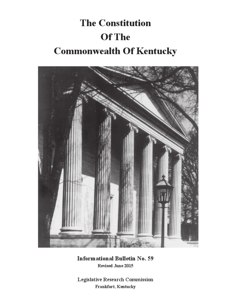 Kentucky Constitution 2015 PDF | PDF | Tennessee General Assembly ...