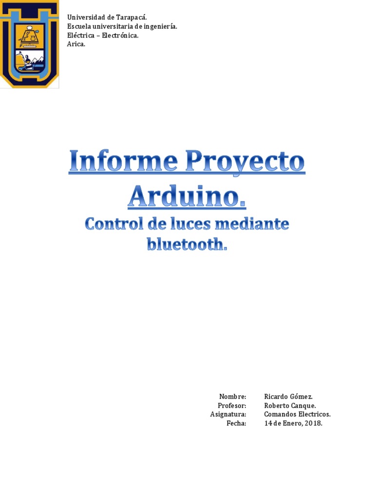 Informe Proyecto Arduino | PDF | Relé | Arduino