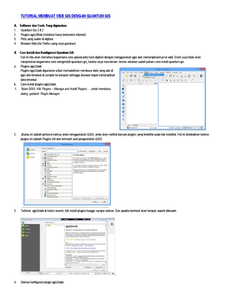 Tutorial Membuat Web Gis Dengan Quantum Gis | PDF