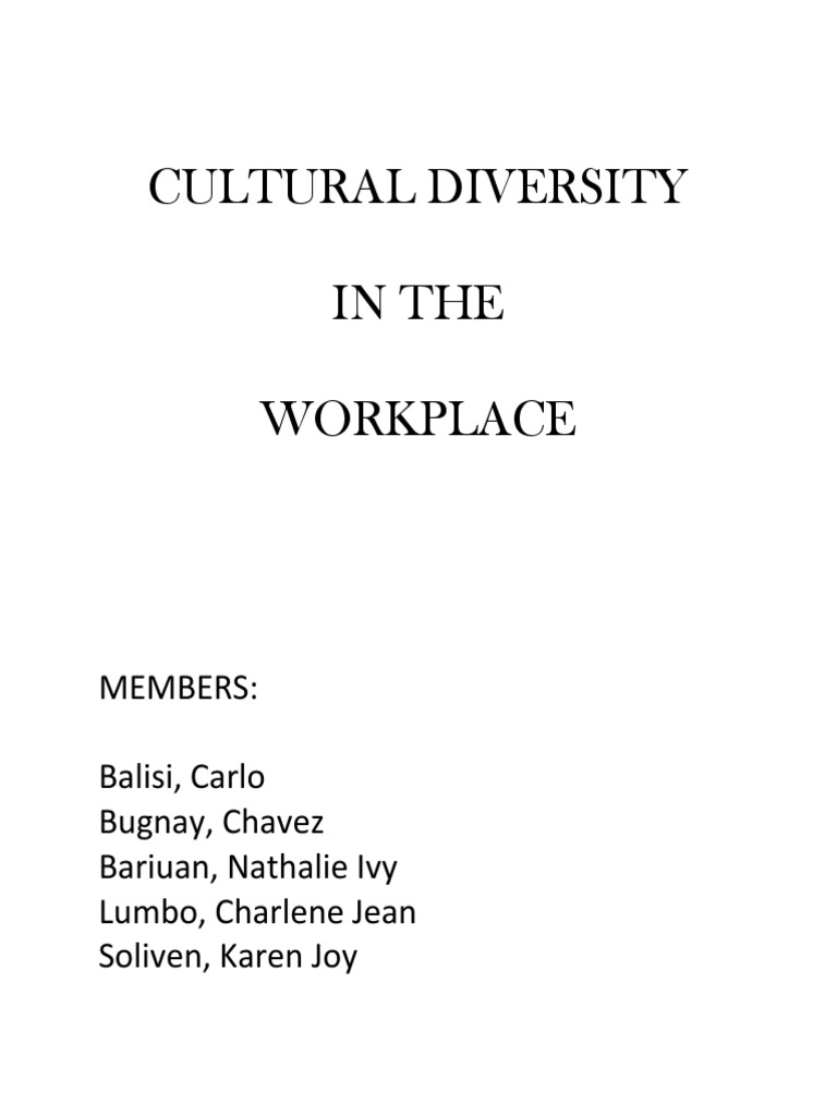 Cultural Diversity | PDF