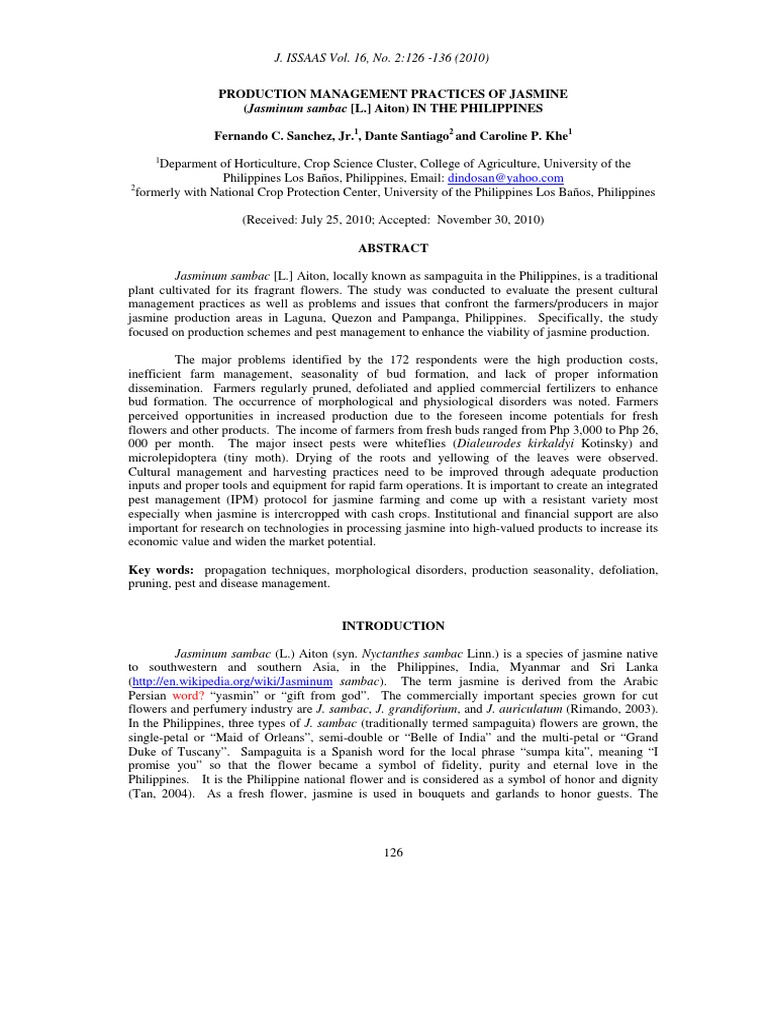 Journal Issaas v16n2 13 Sanchez PDF | PDF | Fertilizer | Mulch